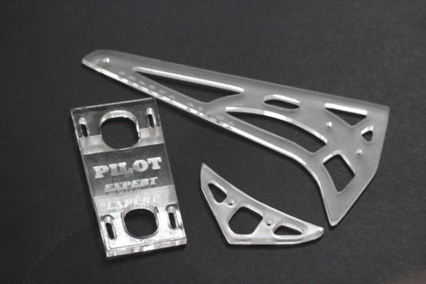 Acrylic Stabilizer with Tail Boom Bridge Support for 450 Helicopter ...