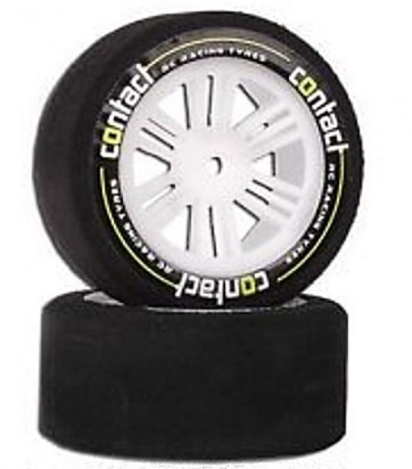 Contact RC Foam Tyres 1/10 Rear L30mm 40Sh Jap Carbon White ( 2pcs ...