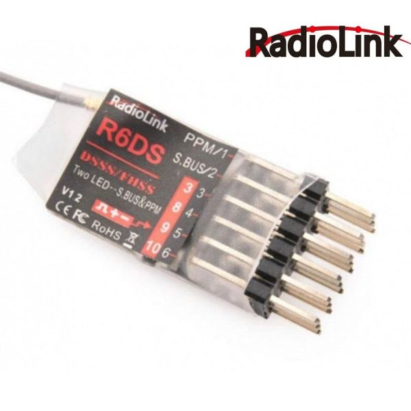 RadioLink R6DS 2.4G 6CH DSSS FHSS Receiver for AT9S AT9 AT10 ...