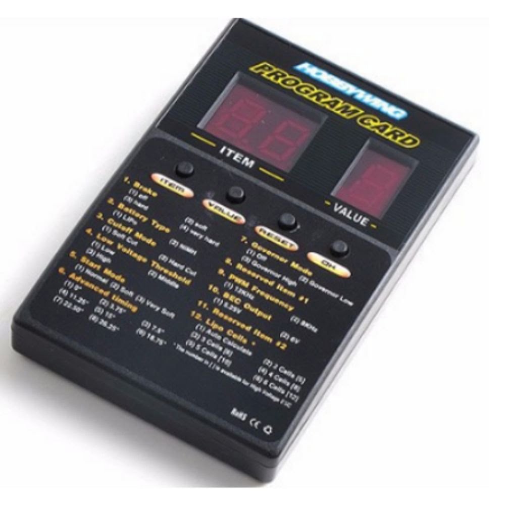 Hobbywing LED Program Card For PLATINUM Series Aircraft / Heli ESC EM ...