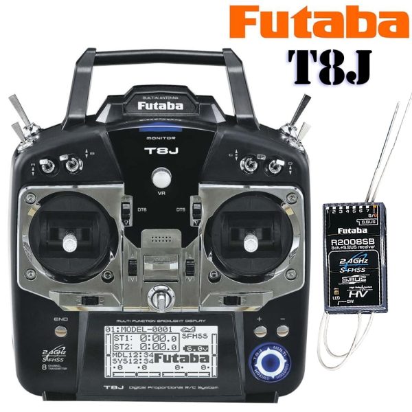 Futaba T8J 2.4GHz S-FHSS 8-Channel Radio System With R2008SB Receiver ...