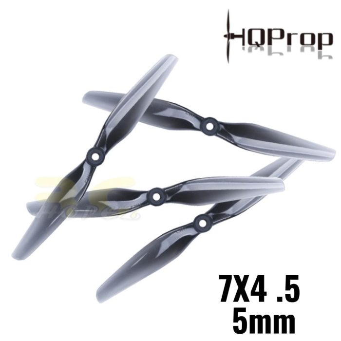 HQProp Durable Prop 7X4.5 Light Grey 5mm Hole 2-blade Propeller (2 ...