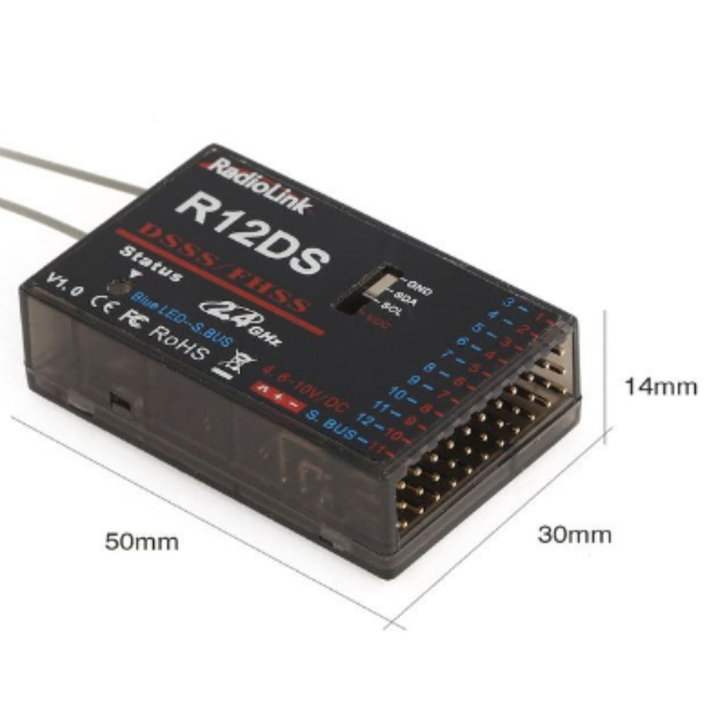 Radiolink R12DS 2.4G 12CH FHSS DSSS Spread Spectrum Dual Antenna ...