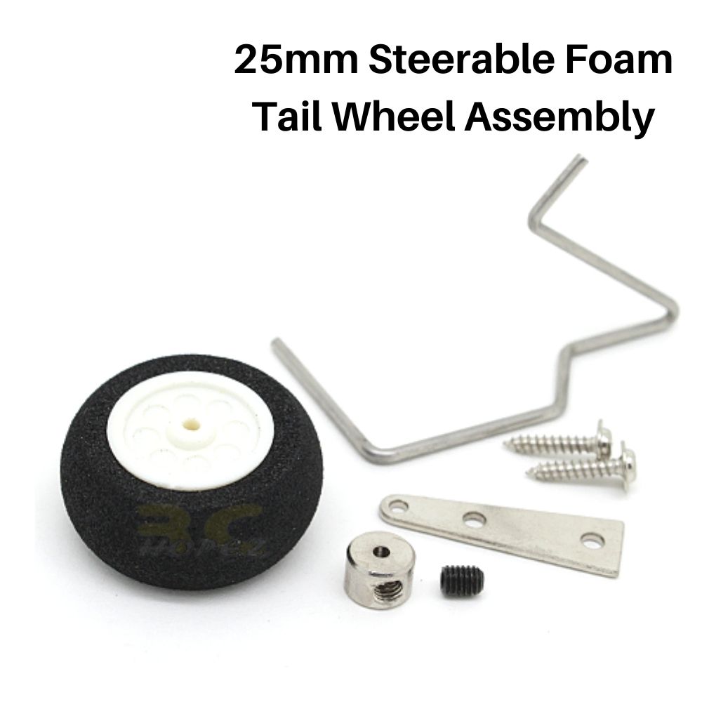 25mm Steerable Foam Tail Wheel Assembly 43264 – RC HOPEZ