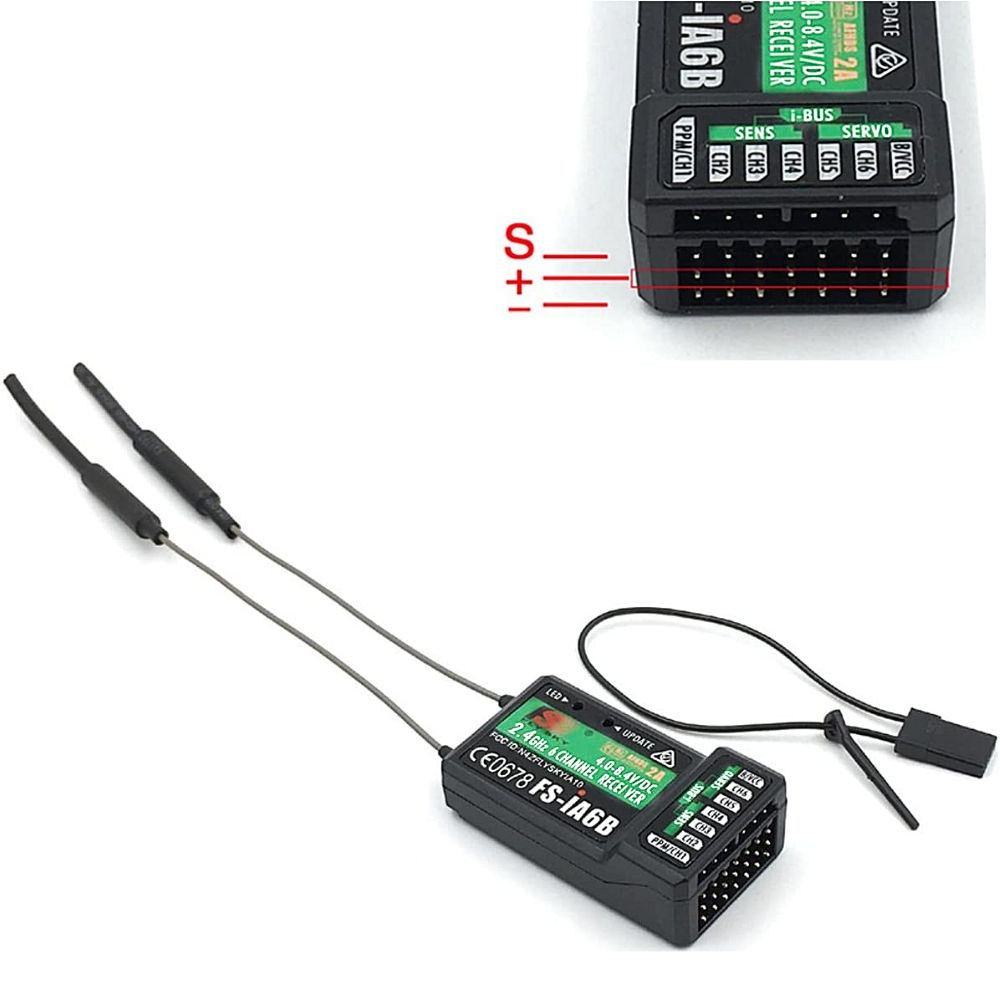 FlySky iA6B 6CH 2.4GHz Receiver with PPM and Telemetry FS-iA6B – RC HOPEZ