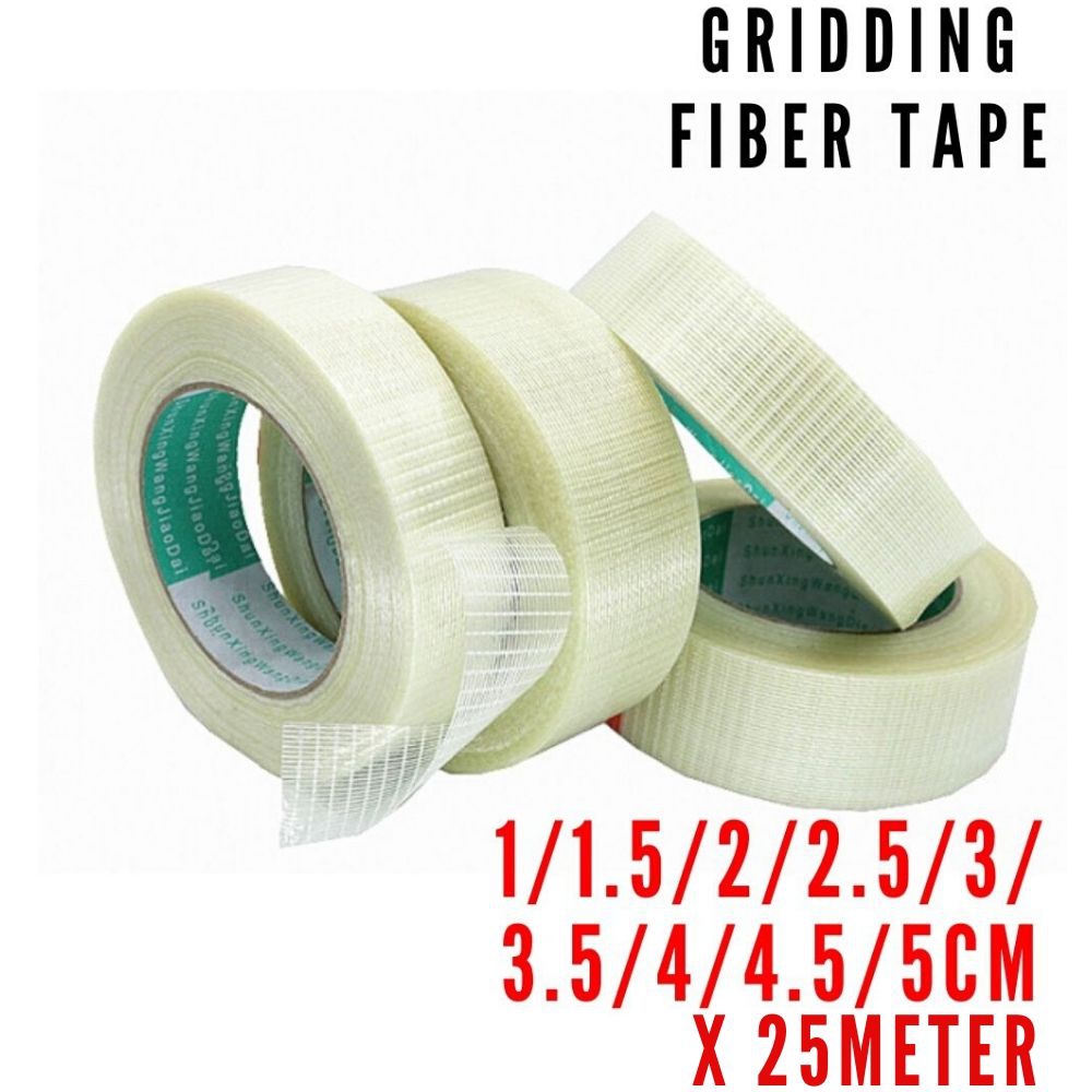 Gridding Fiber Tape 1/1.5/2/2.5/3/3.5/4/4.5/5CM x 25M (1pc) WG – RC HOPEZ