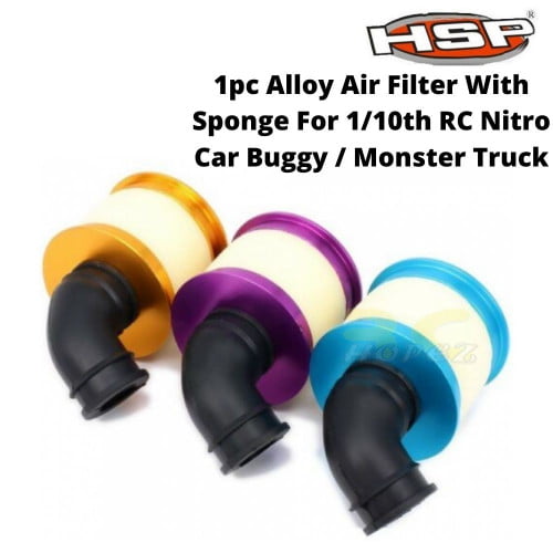 1pc Alloy Air Filter With Sponge For 1/10th RC Nitro Car Buggy ...