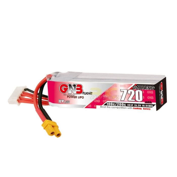 Gaoneng GNB 15.2HV 720mAh 100C 4S Lipo Battery with XT30 Plug GNB720/100-4S – RC HOPEZ