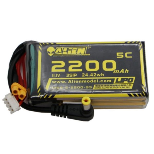 Alien model 3S 11.1V 2200mAh 5C Lipo Battery DC5.5&XT30/60 Plug ...
