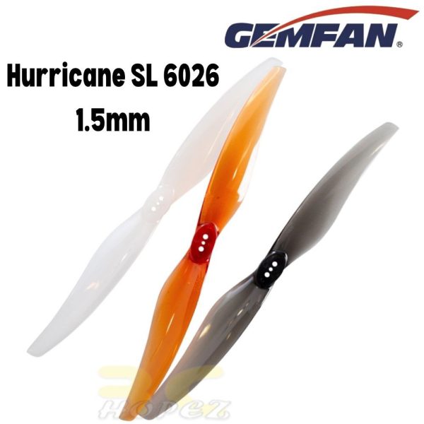 Gemfan Hurricane SL 6026 6 Inch 2-Blade Propeller 1.5mm Shaft (2 pairs ...