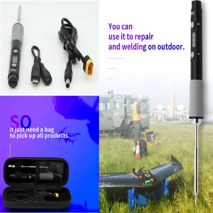 SEQURE SQ-D60B Soldering Iron Kit 60W Type-C Interface Soldering Pen ...