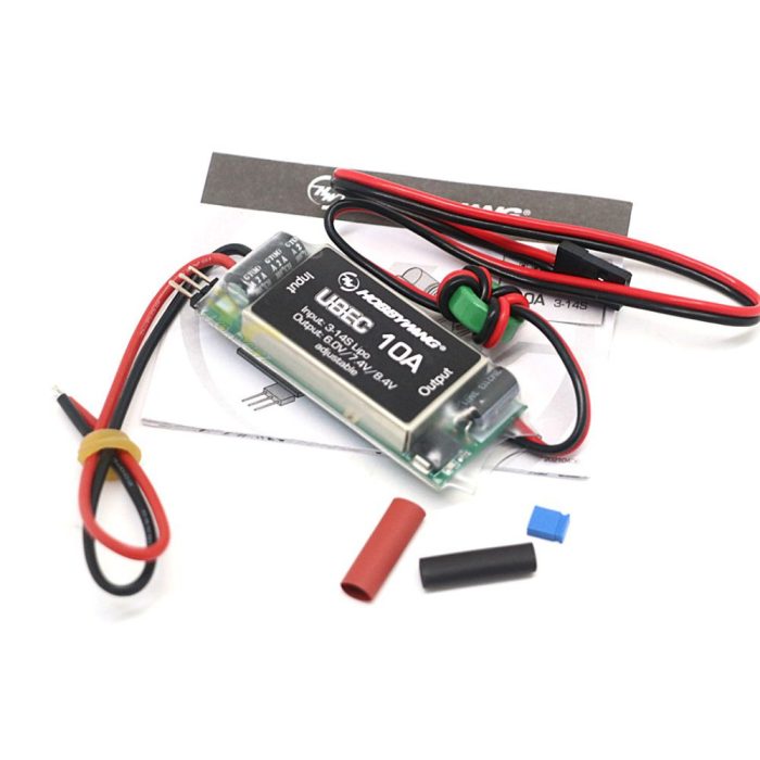 Hobbywing UBEC 10A Voltage Regulator Module 3-14S 6 / 7.4 / 8.4V 10A Adjustable BEC High Voltage ...