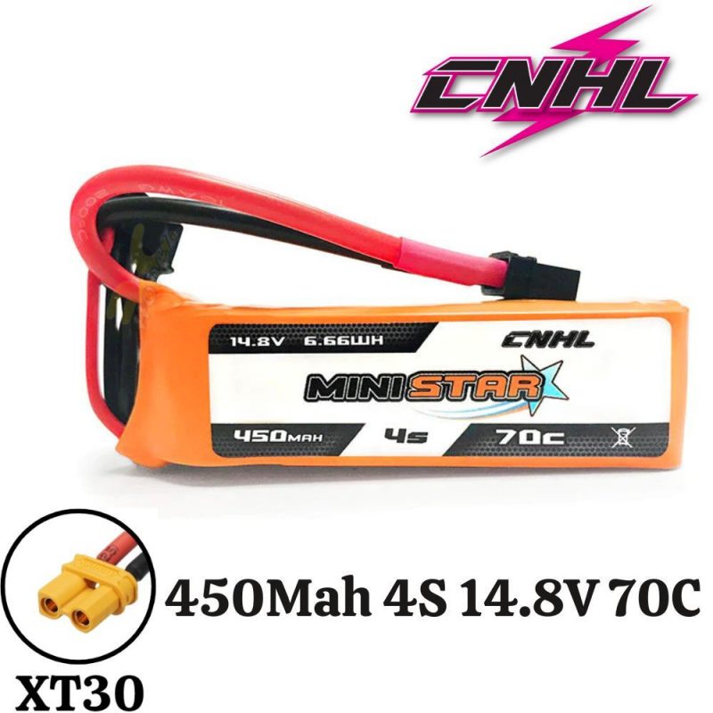 CNHL MiniStar 14.8V 450mAh 70C 4S Lipo Battery with XT30 Plug CNHL450/70-4S – RC HOPEZ
