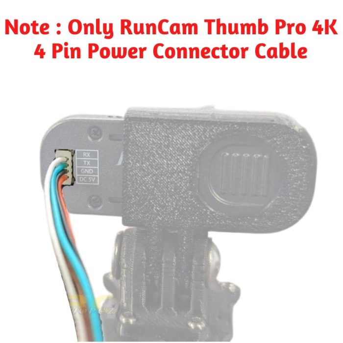 RunCam Thumb Pro 4K 4 Pin Power Connector Cable Length 100mm XJ529 – RC ...