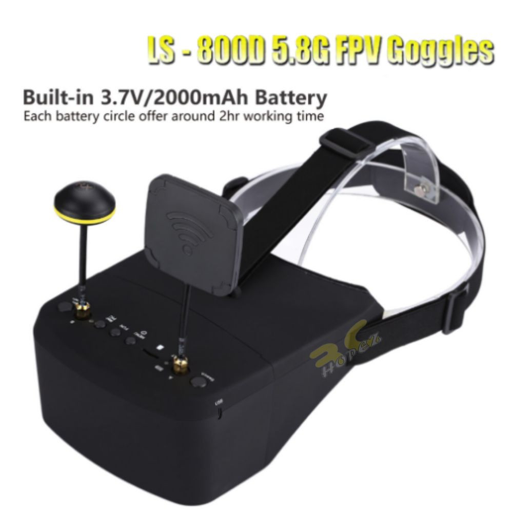 LS-800D FPV Goggles 5 Inch 854*480 5.8G 40CH / Build-in 3.7V 2000mAh ...