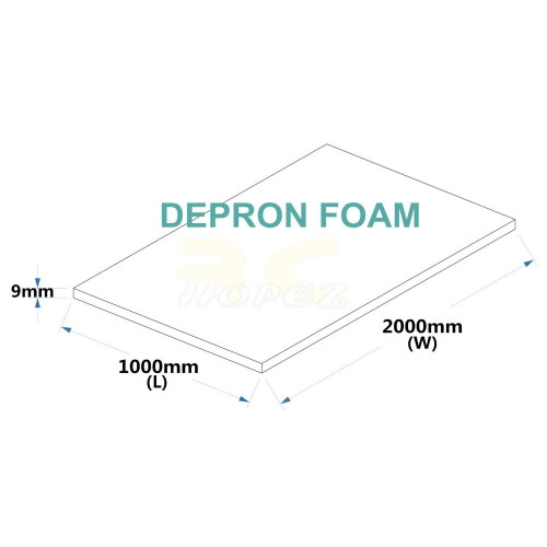 Depron Foam High Quality W2000mm x L1000mm x T9mm DF92000 – RC HOPEZ