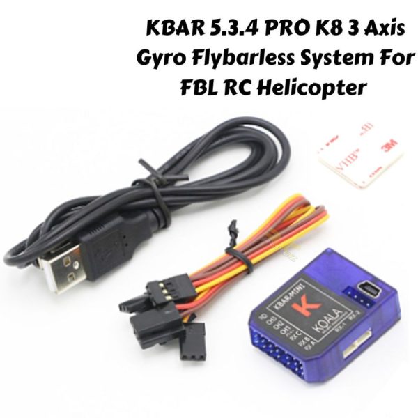 KBAR 5.3.4pro K8 3 Axis Gyro Flybarless System For FBL RC Helicopter ...