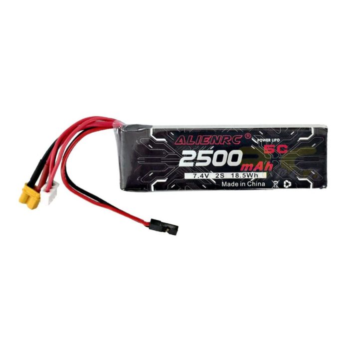 Alienmodel 2S 7.4V 2500mAh 5C Lipo Battery with XT30&JR connector ...