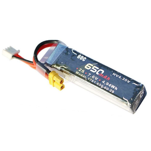 Alienmodel 2S HV 7.6V 650mAh 60C Lipo Battery with XT30 Plug AL650/60 ...