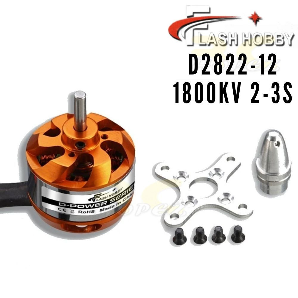 Flash Hobby D2822-12 1800KV 2-3S Brushless Motor – RC HOPEZ