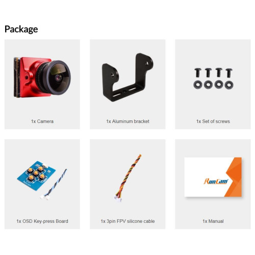 Runcam Micro Eagle 800TVL 1/1.8″ CMOS Sensor FOV16:9/4:3 NTSC/PAL ...