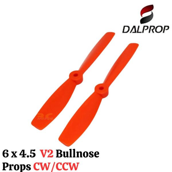 DAL Indestructible 6 x 4.5 V2 Bullnose Props CW/CCW (1 Pair) DA6045-OR ...