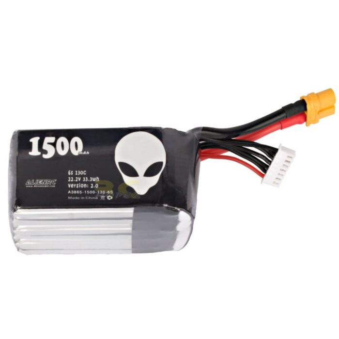 Alienmodel 6S 22.2V 1500mAh 130C Lipo Battery with XT60 Plug AL1500/130 ...