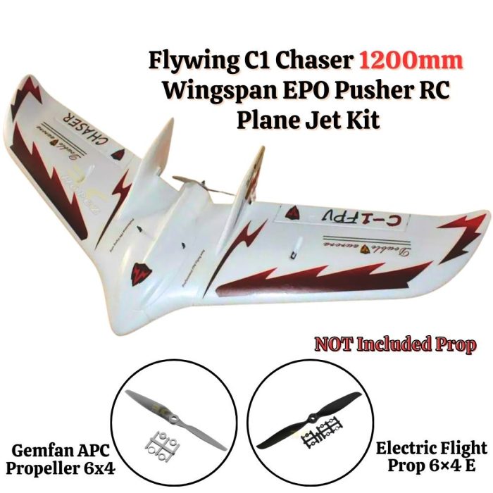 Pusher RC Plane Jet Kit Flywing C1 Chaser 1200mm Wingspan EPO SJG001 ...