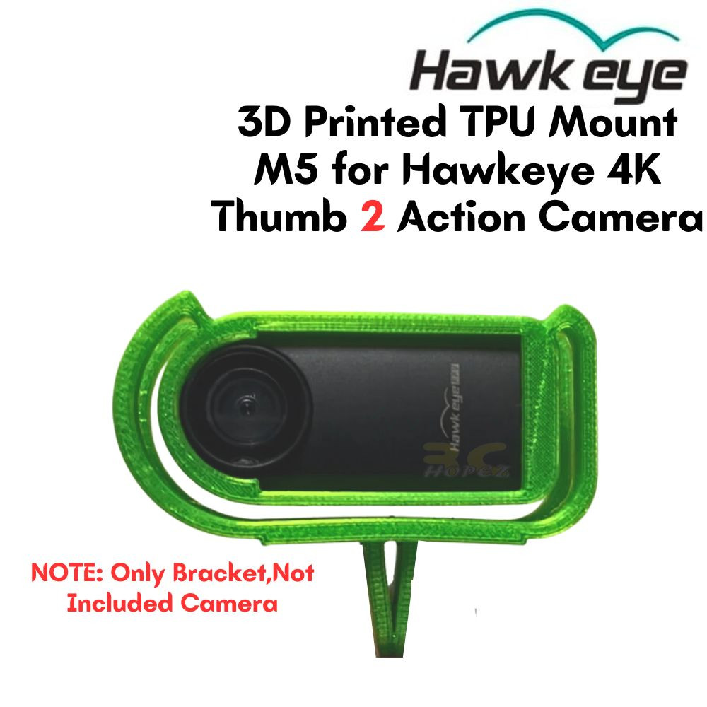 3D Printed TPU Mount M5 for Hawkeye 4K Thumb 2 Action Camera Horizontal ...